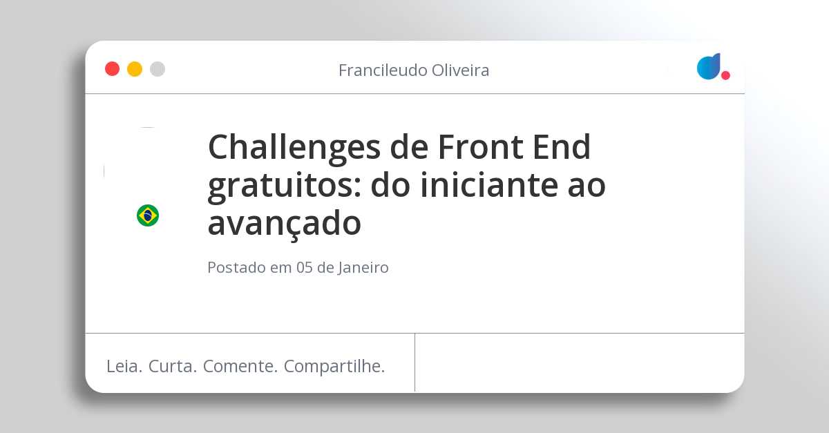 Challenges de Front End gratuitos: do iniciante ao avançado