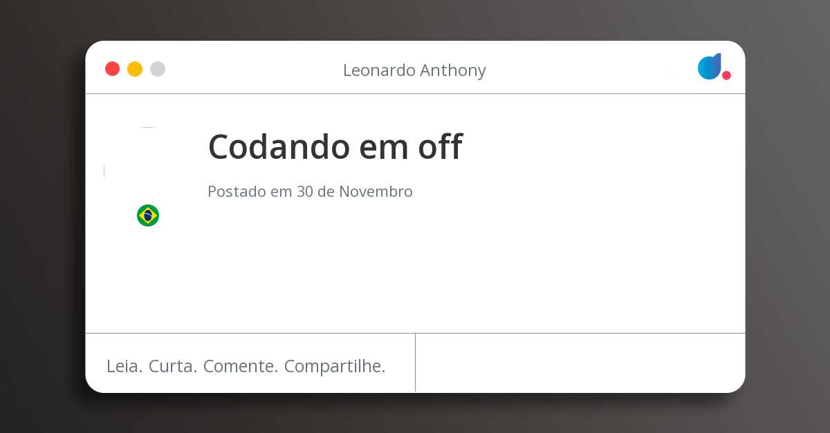 Codando em off