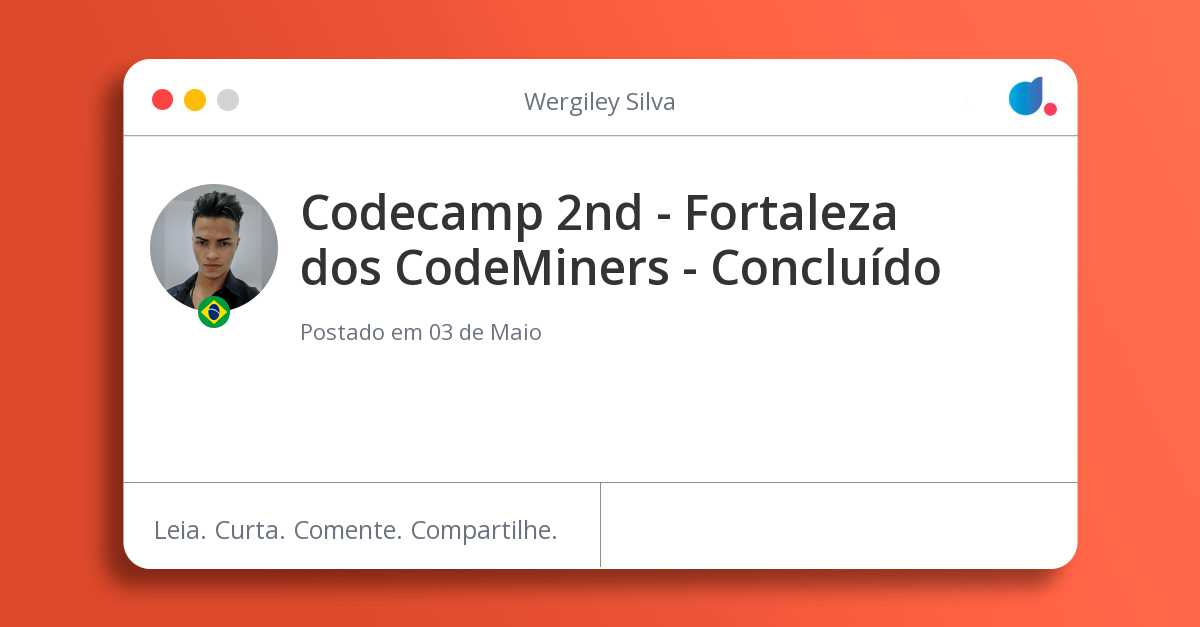 Codecamp 2nd - Fortaleza dos CodeMiners - Concluído