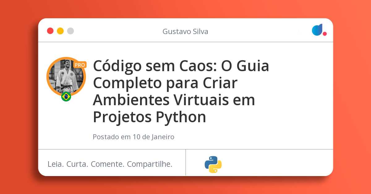 Código sem Caos: O Guia Completo para Criar Ambientes Virtuais em ...