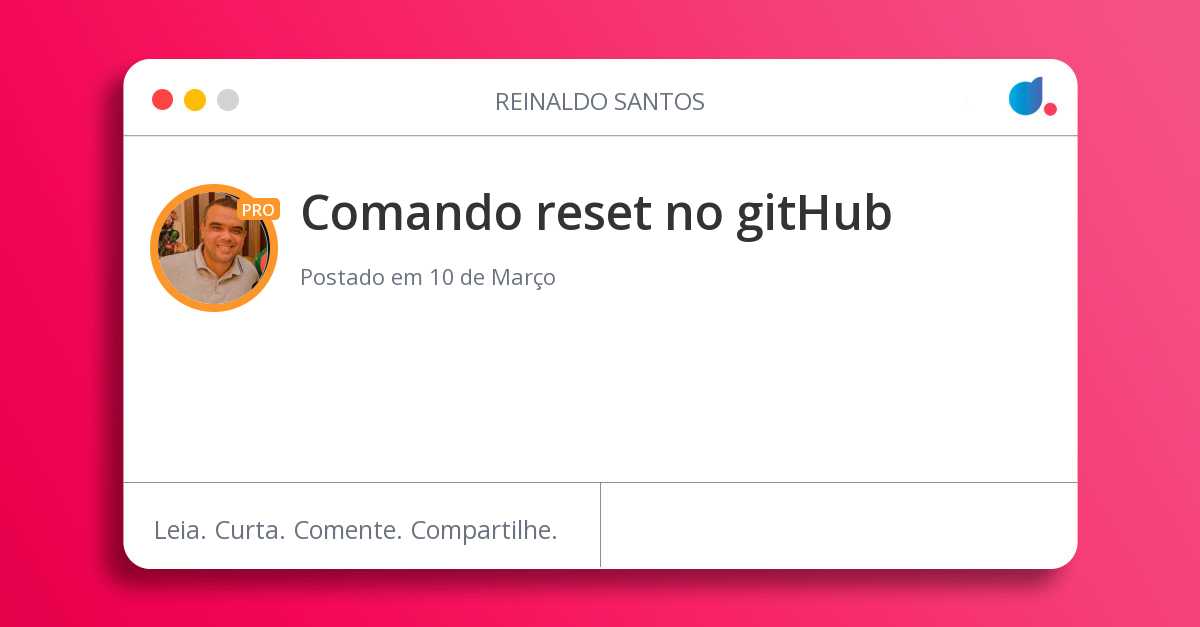 Comando Reset No Github