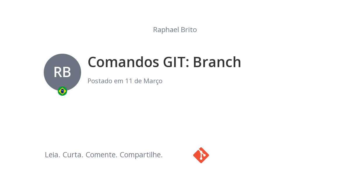 Comandos GIT: Branch