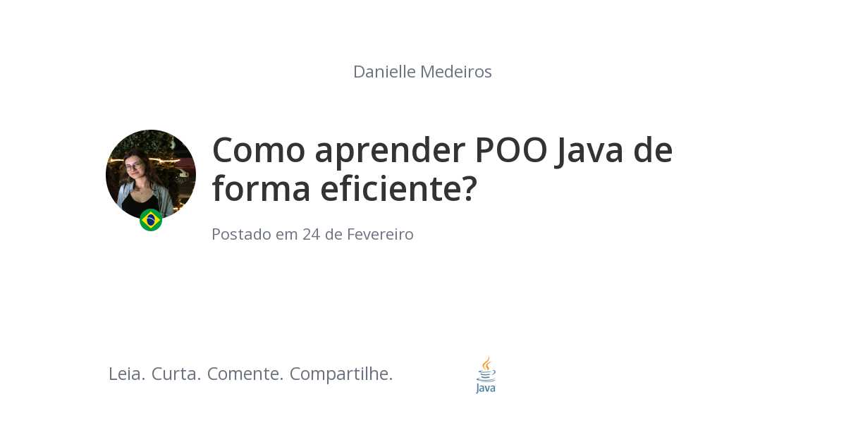 Como aprender POO Java de forma eficiente?