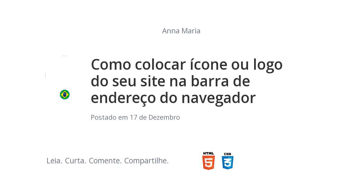 Como colocar ícone ou logo do seu site na barra de endereço do ...