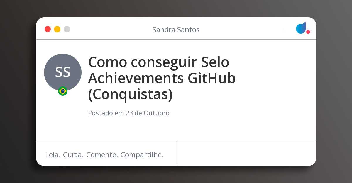 Como conseguir 2 Selos Achievements GitHub (Conquistas)
