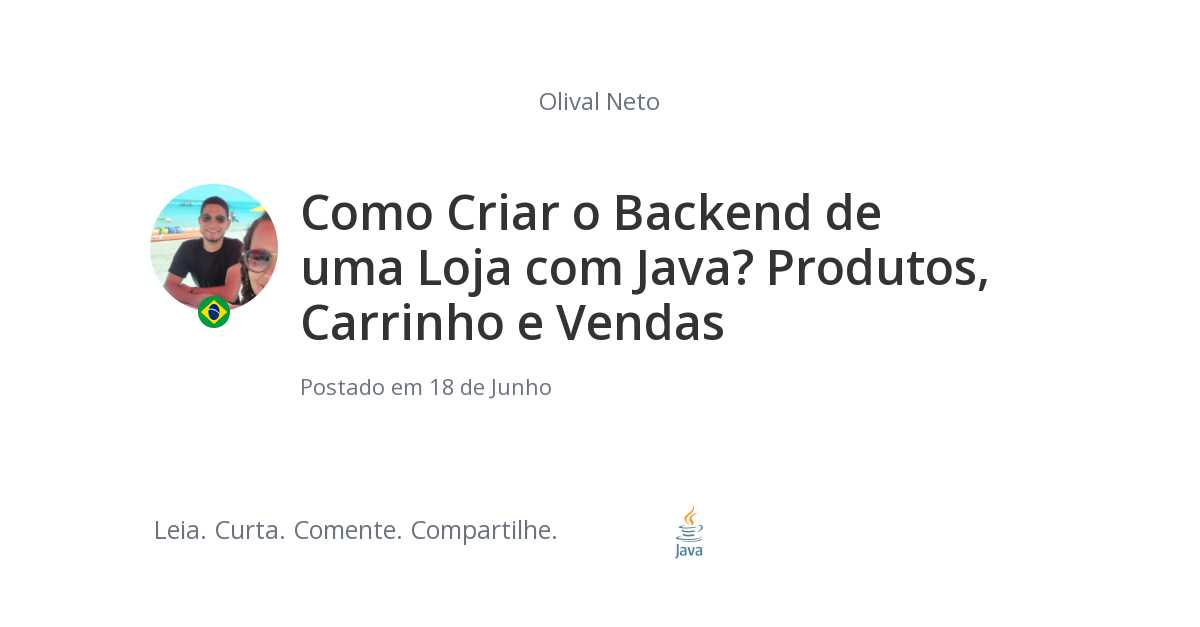 Como Criar o Backend de uma Loja com Java? Produtos, Carrinho e Vendas