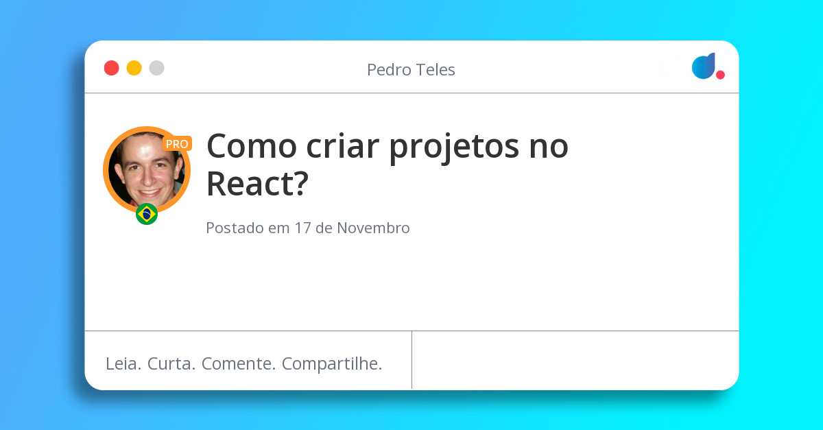 Como criar projetos no React?