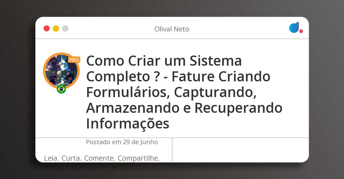 Como Criar um Sistema Completo ? - Fature Criando Formulários ...
