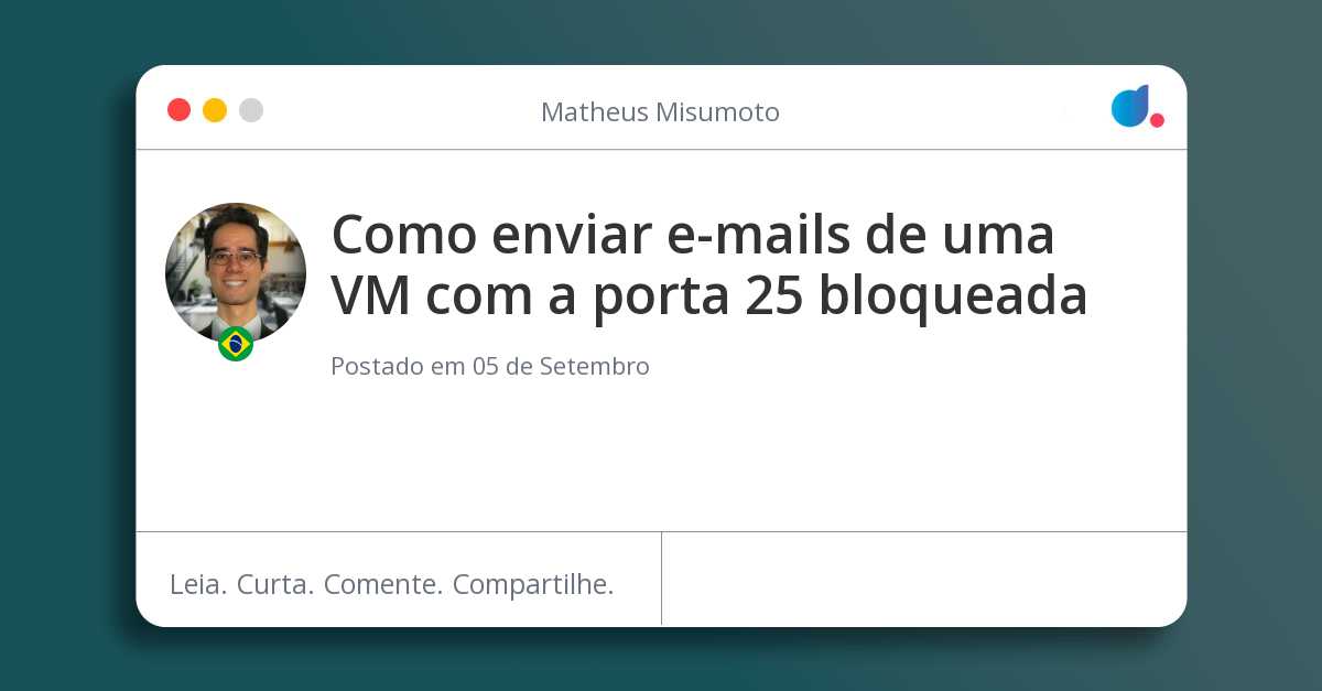 Como enviar e-mails de uma VM com a porta 25 bloqueada