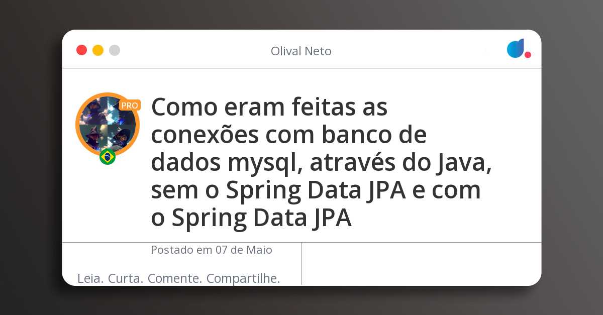 Como eram feitas as conexões com banco de dados mysql, através do Java ... Como eram feitas as conexões com banco de dados mysql, através do Java ...