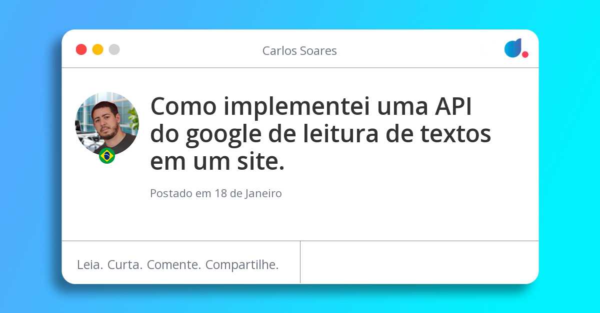 Como implementei uma API do google de leitura de textos em meu site do ...