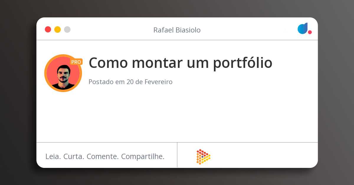 Como montar um portfólio