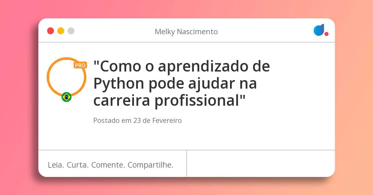 "Como o aprendizado de Python pode ajudar na carreira profissional"