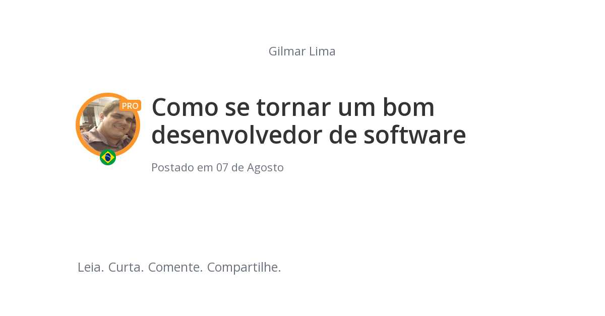 Como se tornar um bom desenvolvedor de software