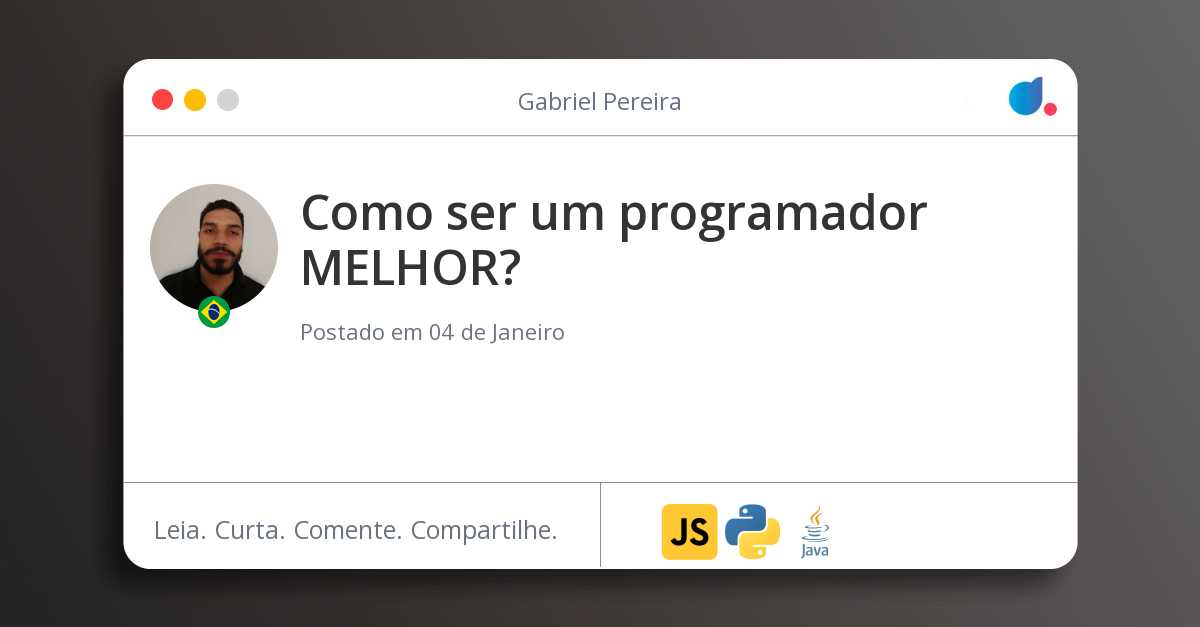 Como ser um(a) programador(a) MELHOR?