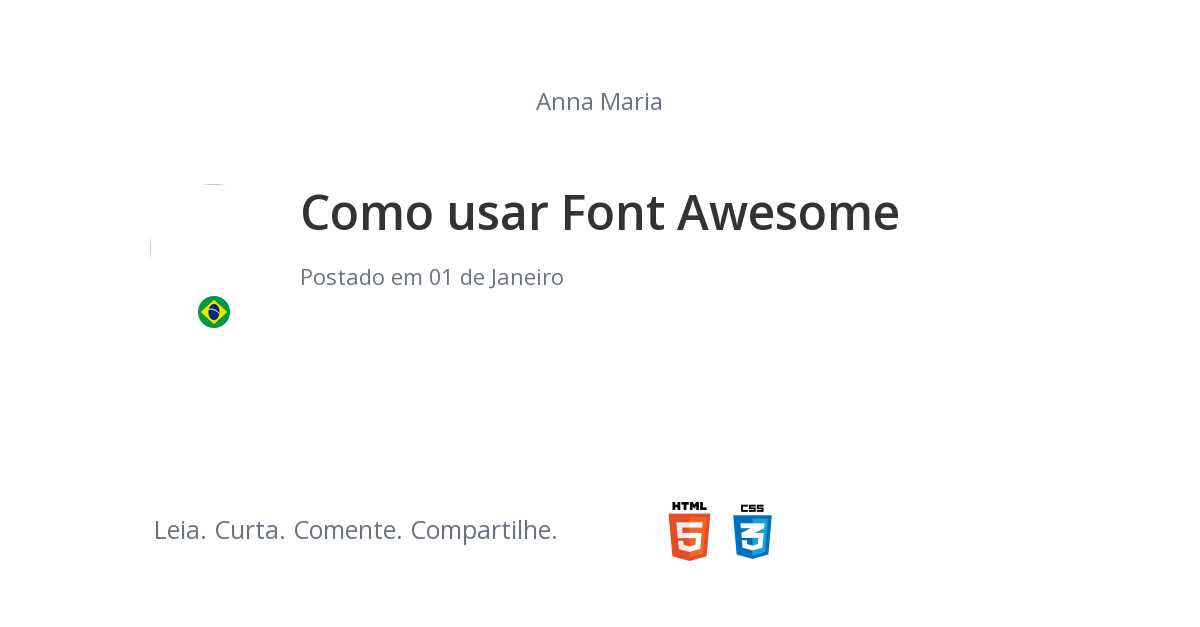 Como usar Font Awesome