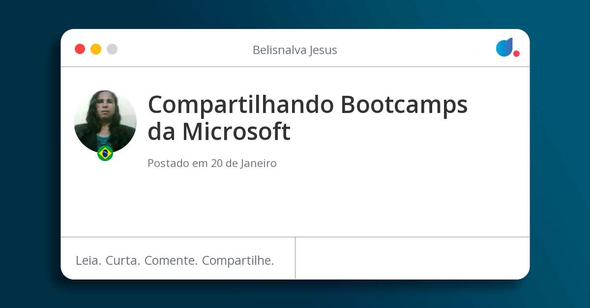 Compartilhando Bootcamps da Microsoft