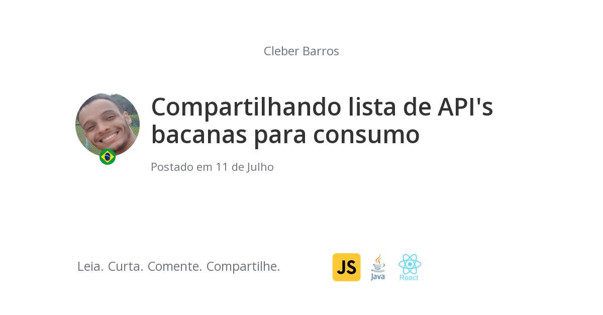 Compartilhando lista de API's bacanas para consumo