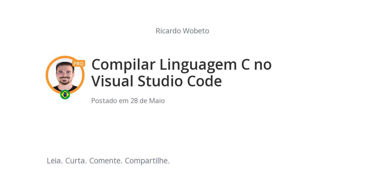 Compilar Linguagem C no Visual Studio Code🤓