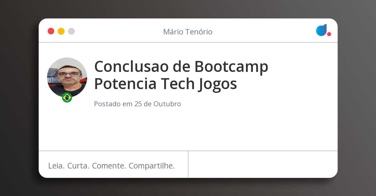 Conclusao de Bootcamp Potencia Tech Jogos