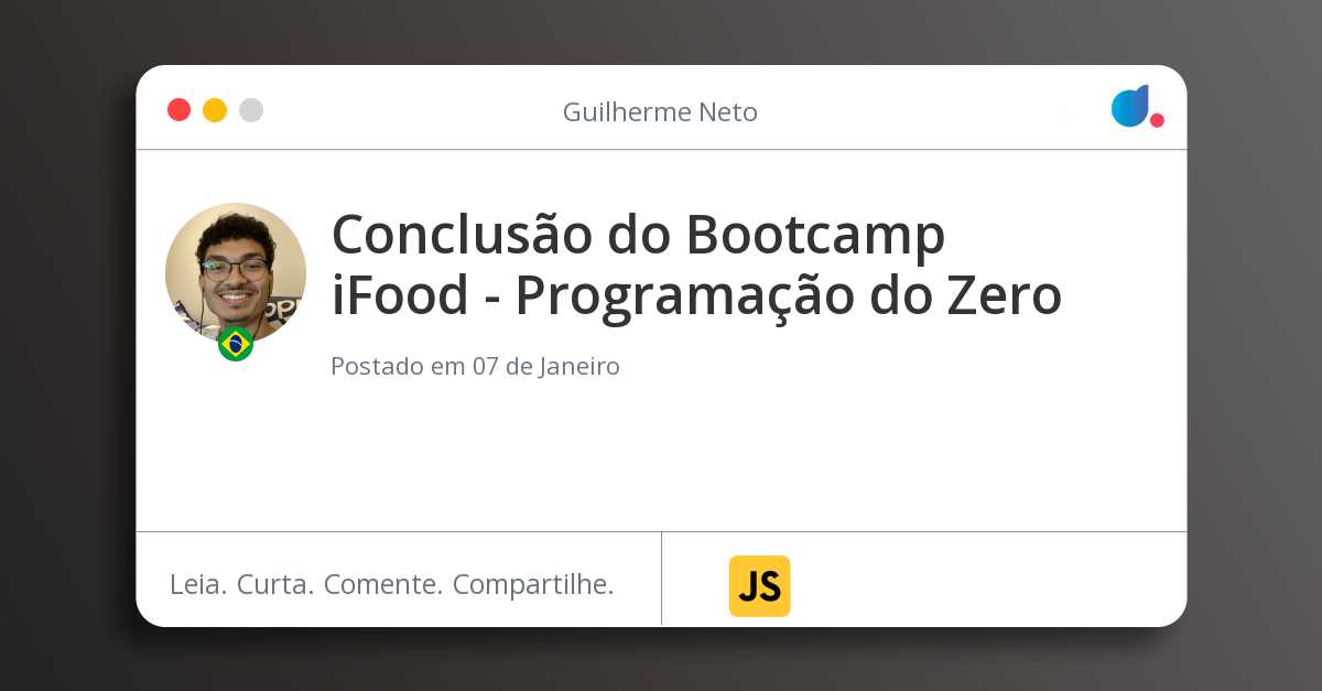 Conclusão do Bootcamp iFood - Programação do Zero