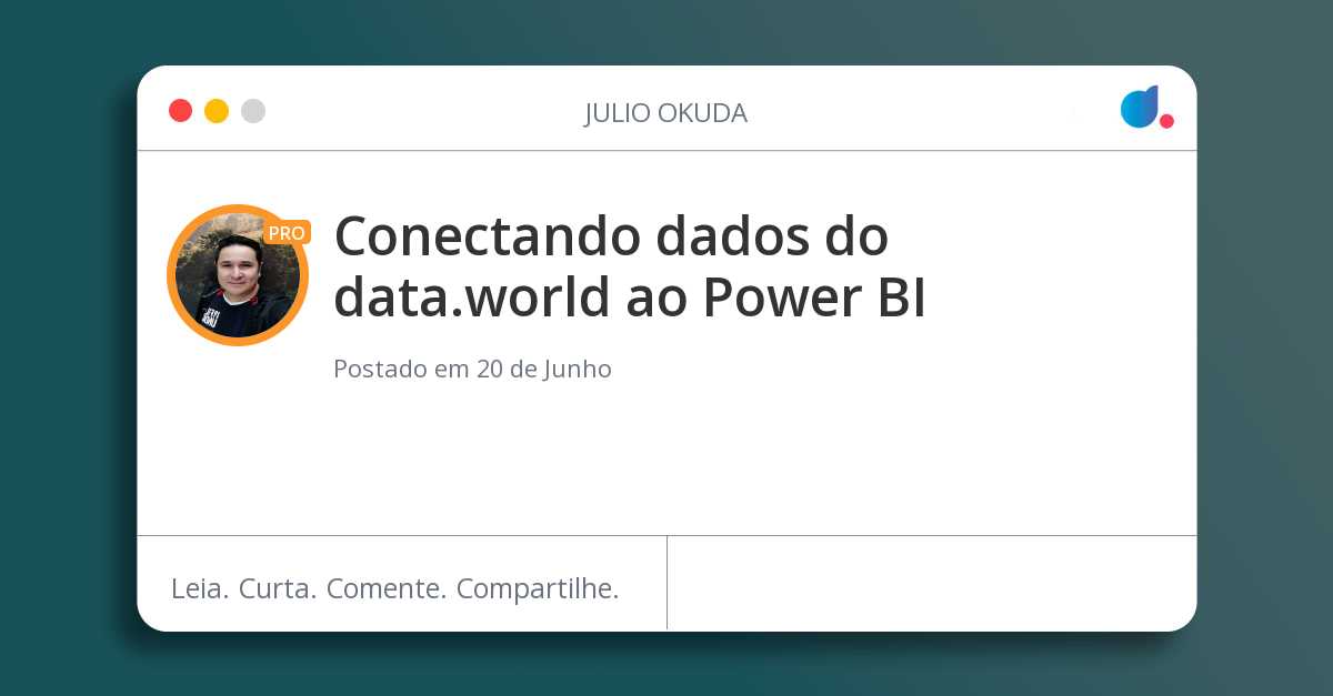 Conectando dados do data.world ao Power BI