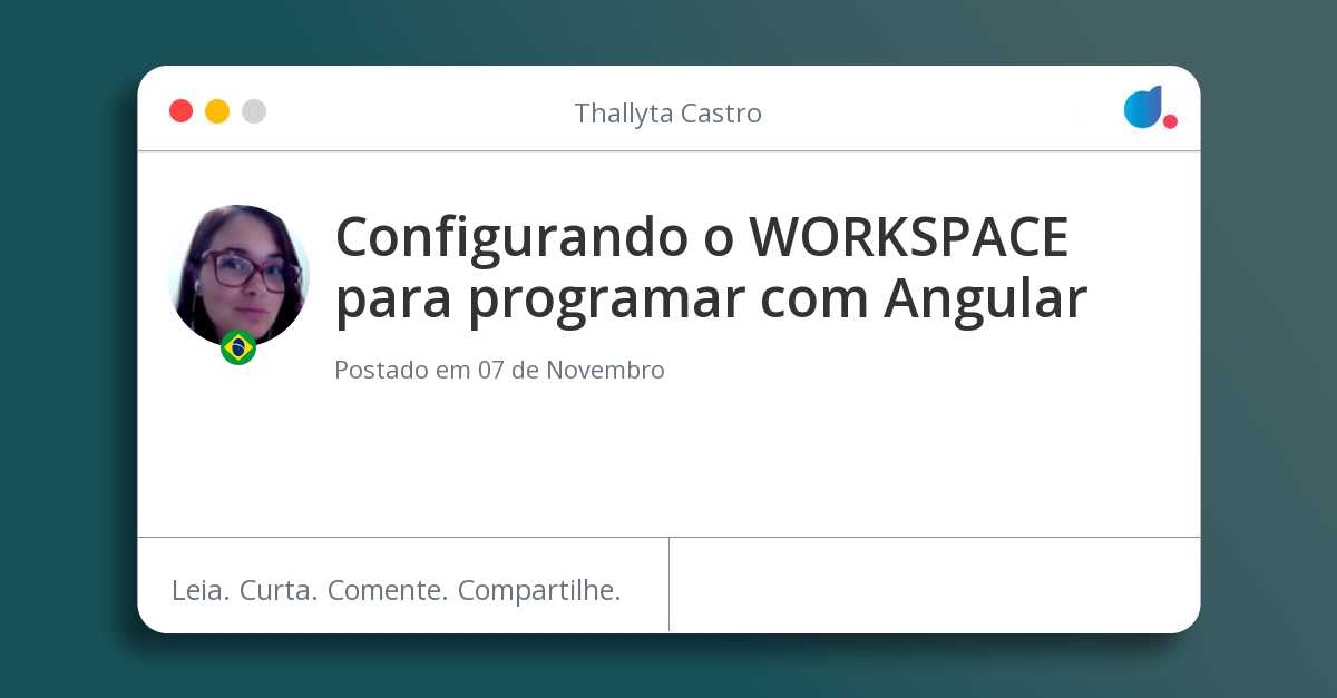 Configurando o WORKSPACE para programar com Angular