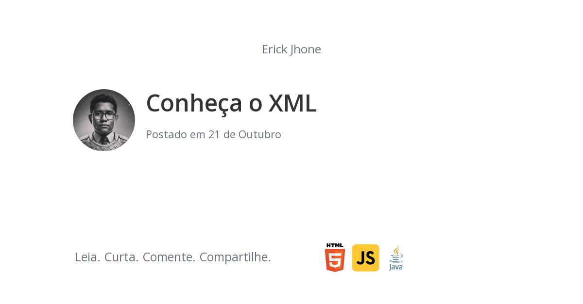 Conheça o XML