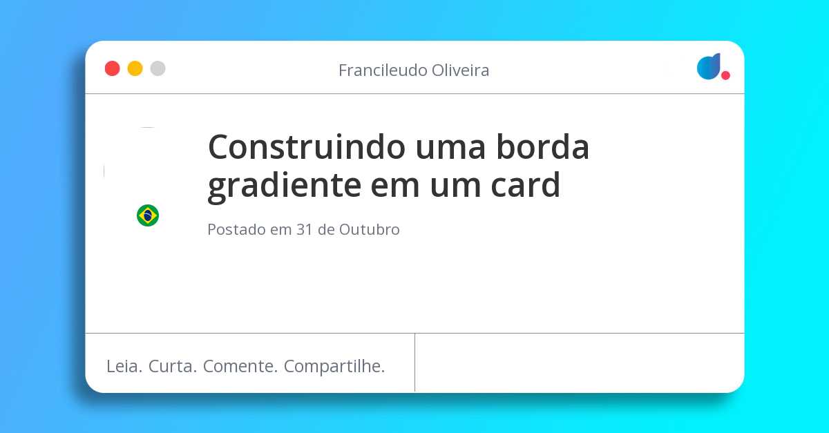 Construindo uma borda gradiente em um card