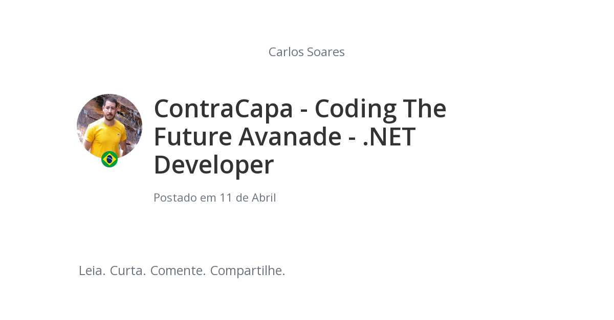 Contracapa Para Seu Certificado Coding The Future Avanade Net Developer