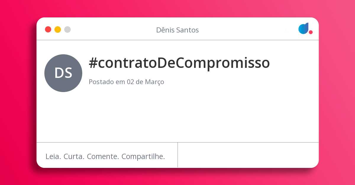 #contratoDeCompromisso