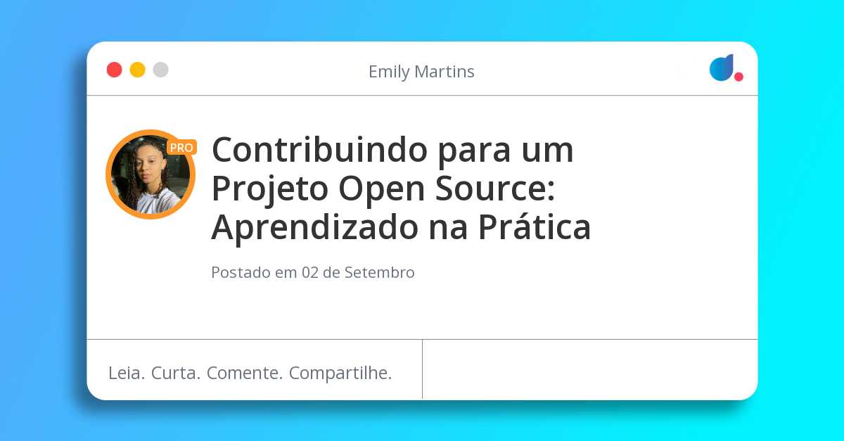 Contribuindo para um Projeto Open Source: Aprendizado na Prática