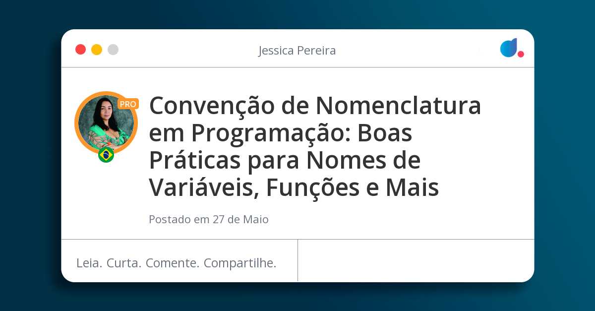 Convenção de Nomenclatura em Programação: Boas Práticas para Nomes de ...