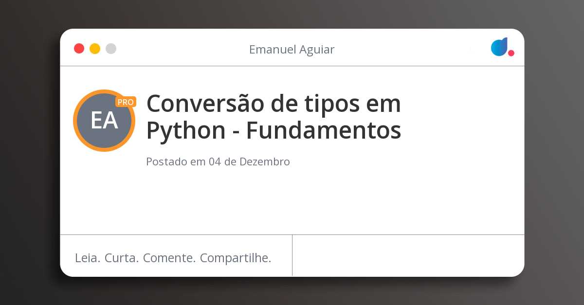Conversão de tipos em Python - Fundamentos