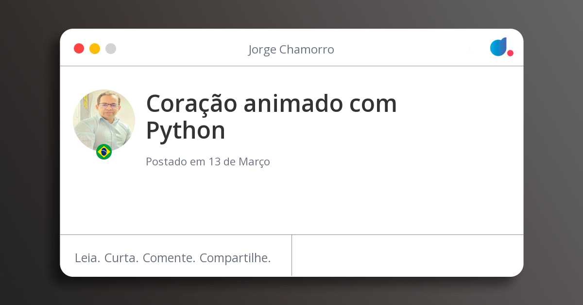 Coração animado com Python | Jorge Chamorro | Python | DIO
