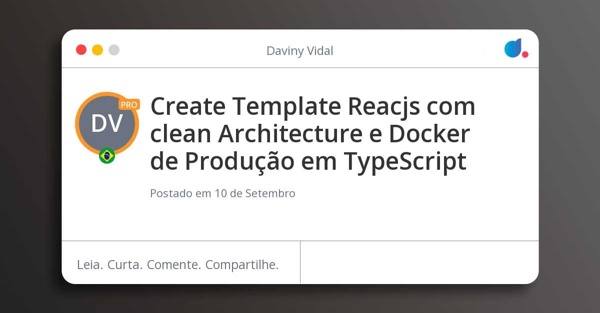 Create Template Reacjs Com Clean Architecture E Docker De Produção Em Typescript 8697
