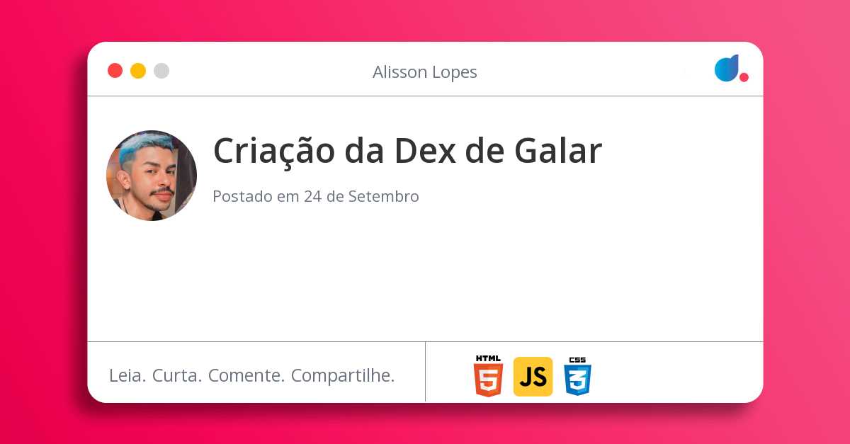 Criação da Dex de Galar