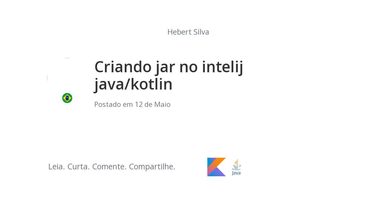 Criando jar no intelij java/kotlin