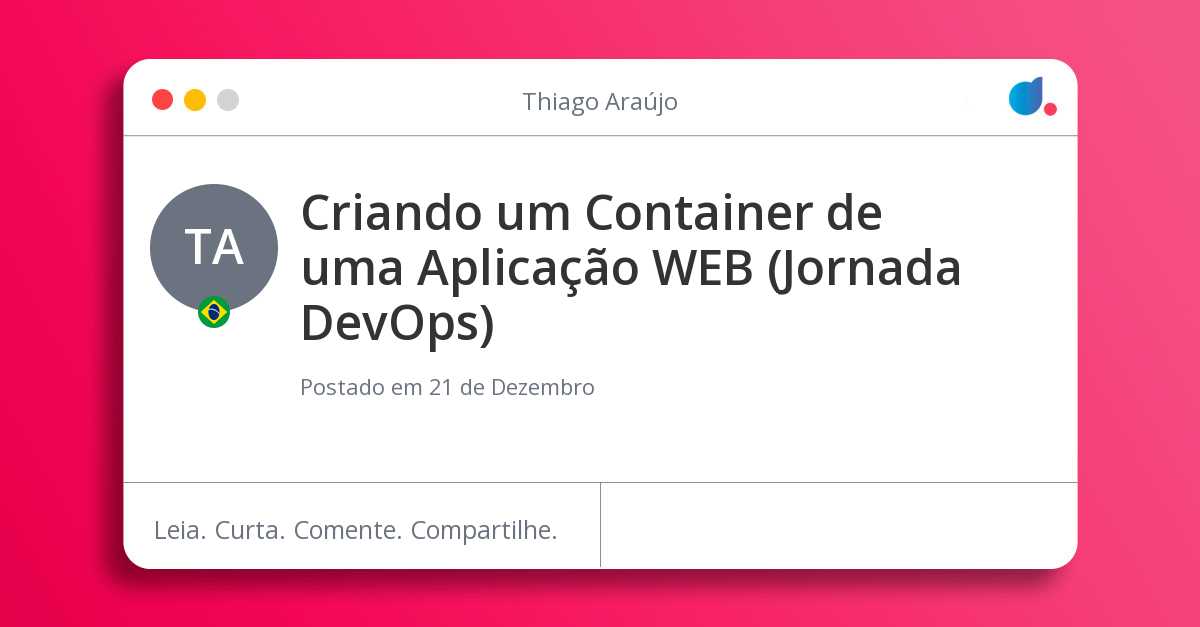 Criando um Container de uma Aplicação WEB (Jornada DevOps)