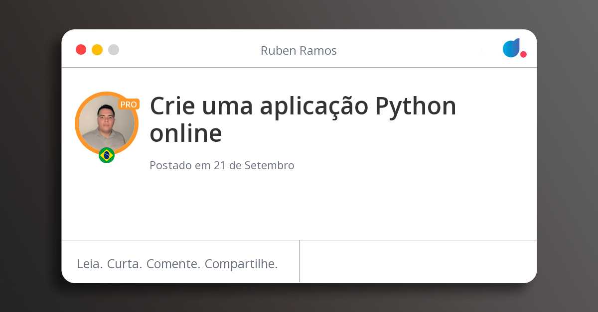 Crie Uma Aplicação Python Online