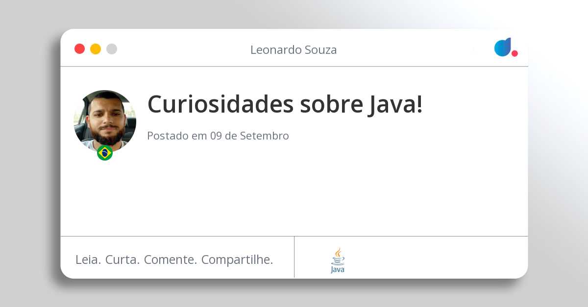 Curiosidades sobre Java! | Leonardo Souza | Java | DIO