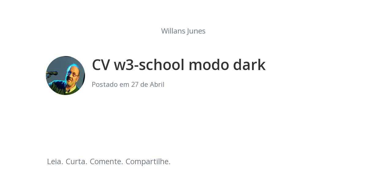 CV w3-school modo dark