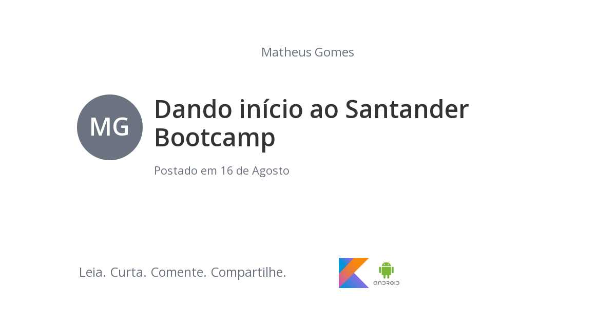 Dando início ao Santander Bootcamp