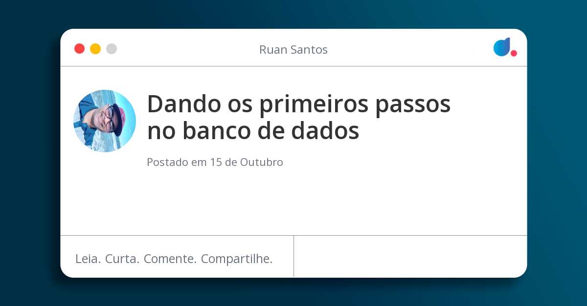 Dando os primeiros passos no banco de dados