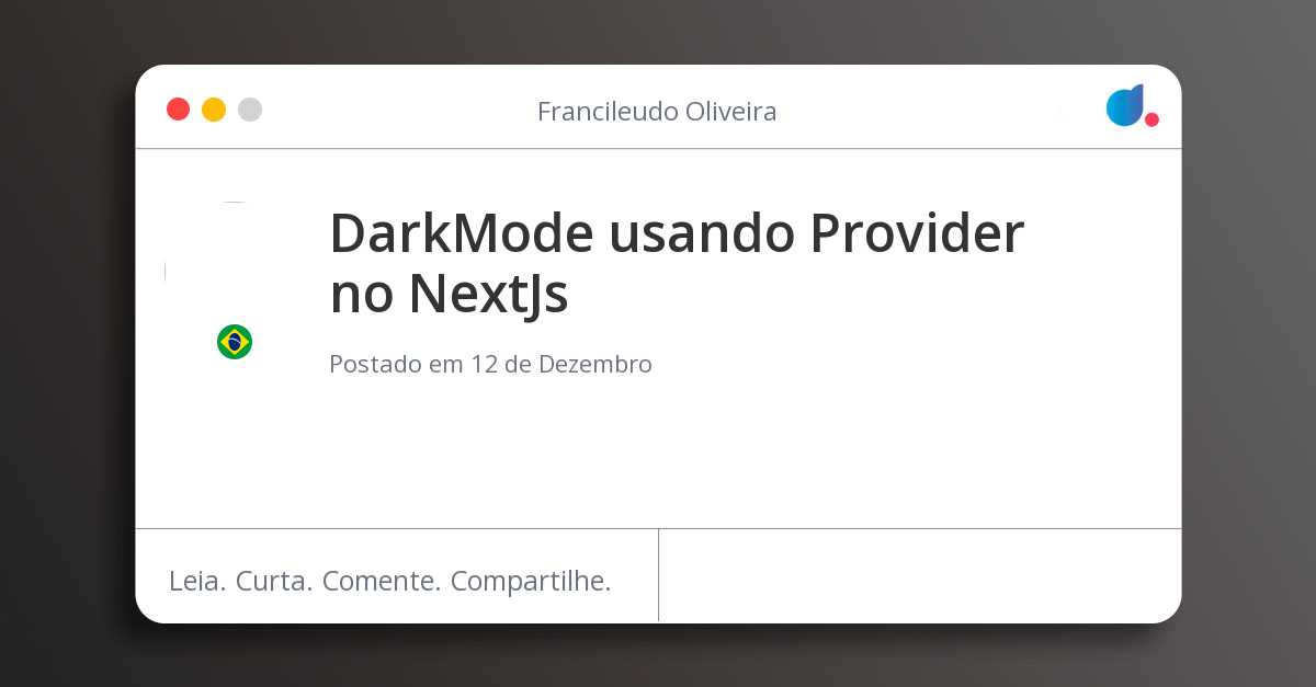 DarkMode usando Provider no NextJs
