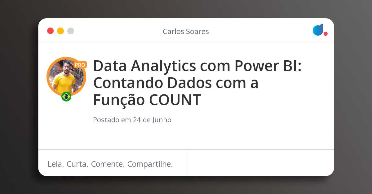 Data Analytics Com Power Bi Contando Dados Com A Função Count