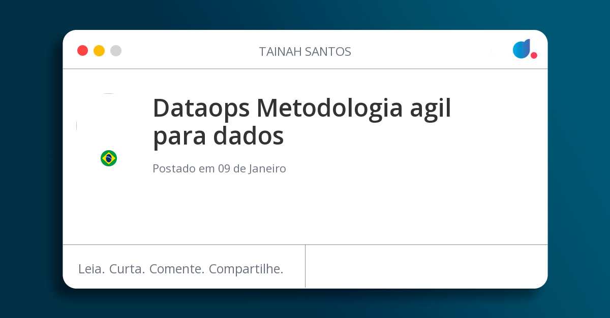 Dataops Metodologia agil para dados