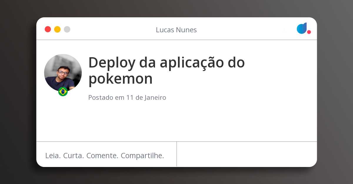 Deploy da aplicação do pokemon