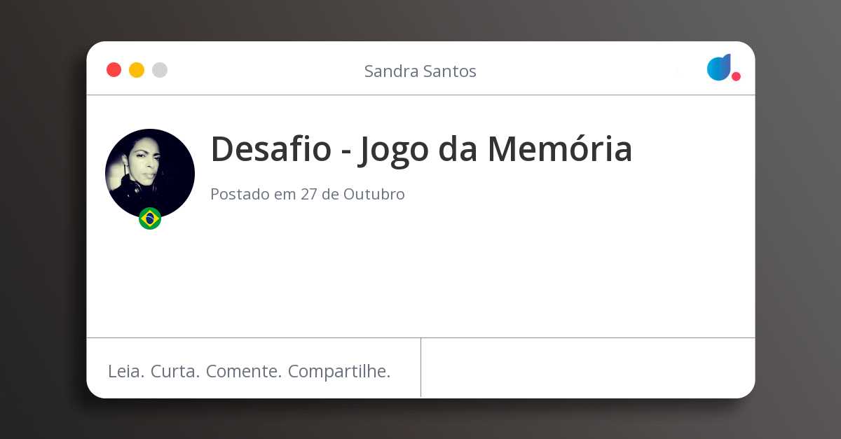 Desafio - Jogo da Memória