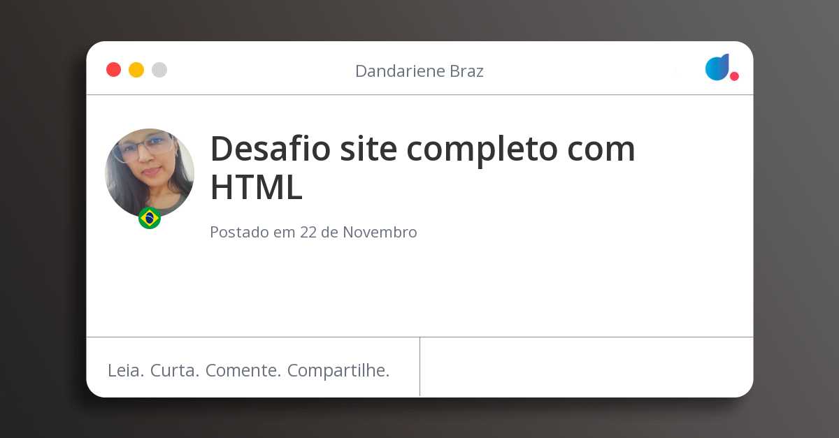 Desafio site completo com HTML